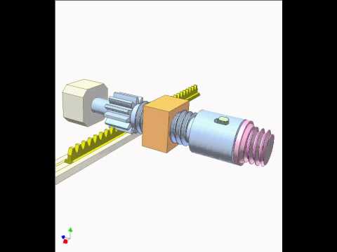 Mechanism for moving thread core of a plastic injection mould 1 - YouTube