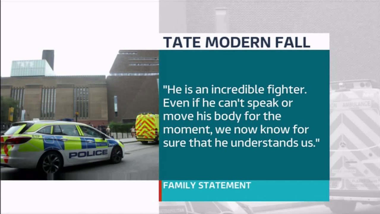 Tate Modern fall boy update (4) (UK) - ITV London News - 7th September ...