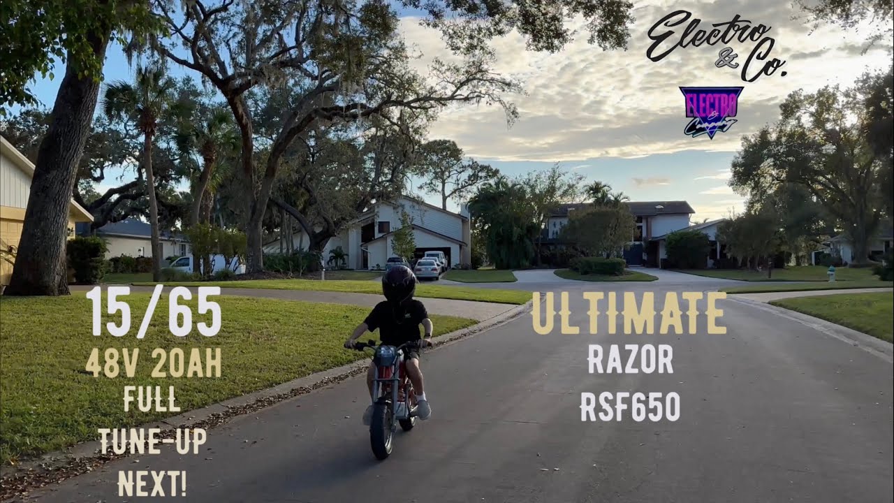 Ultimate E&C Razor RSF650- 48v 20ah Eon Lithium Battery- 15/65 Gearing ...