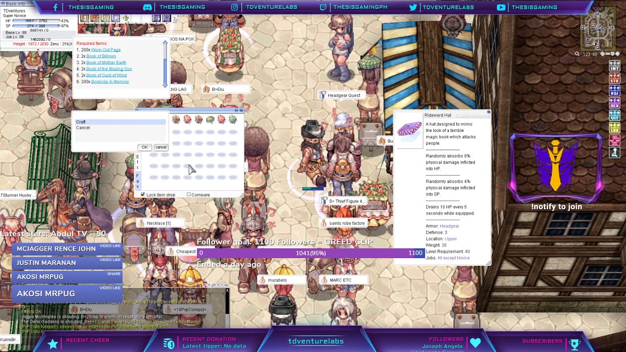 How To Craft IMBA GH Farming Headgear (Ragnarok Classic 2002) - YouTube