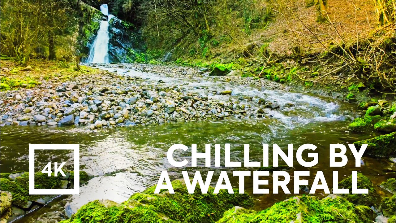 Chill out near a Waterfall in real-time | White Noise for Sleep ...