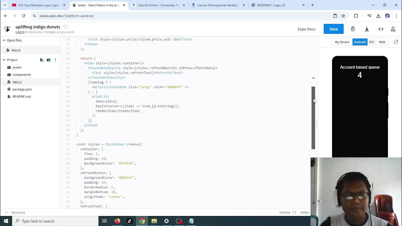 TUGAS 3 Pemrograman Berbasis Perangkat Bergerak 18 - YouTube