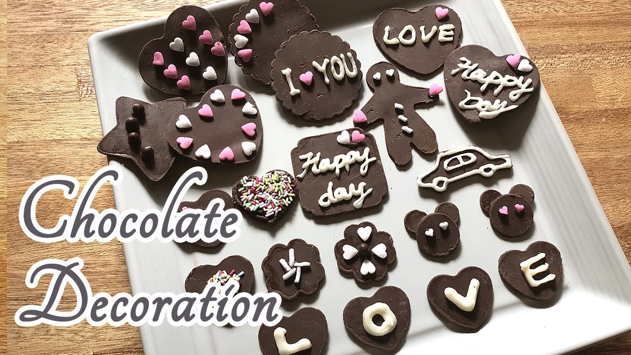 [Full Video] Flat Cute Chocolate Decoration for Cakes | Basic ...