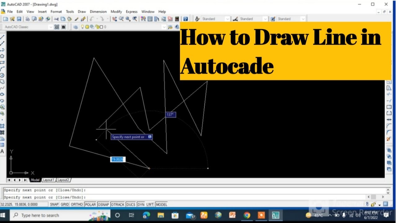 AutoCAD 2022 Line Command - Different Methods to Draw Lines with ...