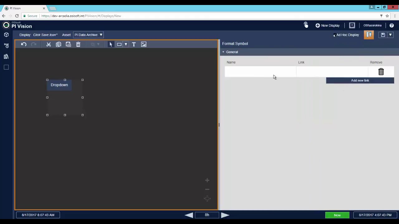 Dropdown menu in PI Vision - YouTube