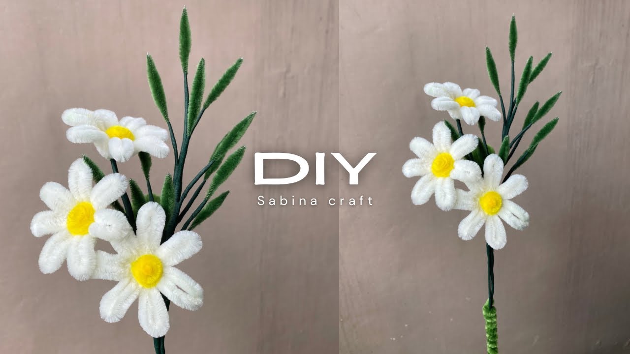 Tutorial Membuat Bunga Daisy dari Kawat Bulu | How to Make Daisy ...