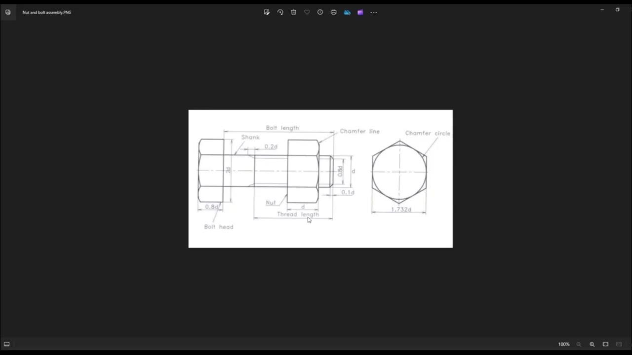 Nut and Bolt assembly model using Autodesk Fusion 360 software Minor Course - YouTube