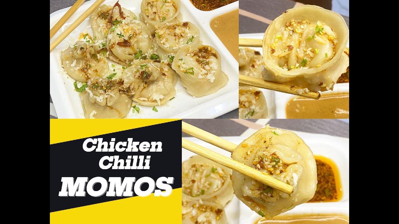 MOMOS 5 Minutes Recipe | Chicken Dumplings | Garlic Peanut & Tangy ...