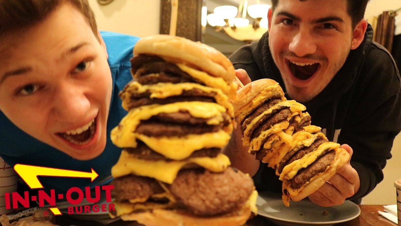 16 X 16 IN N OUT BURGER CHALLENGE! - YouTube