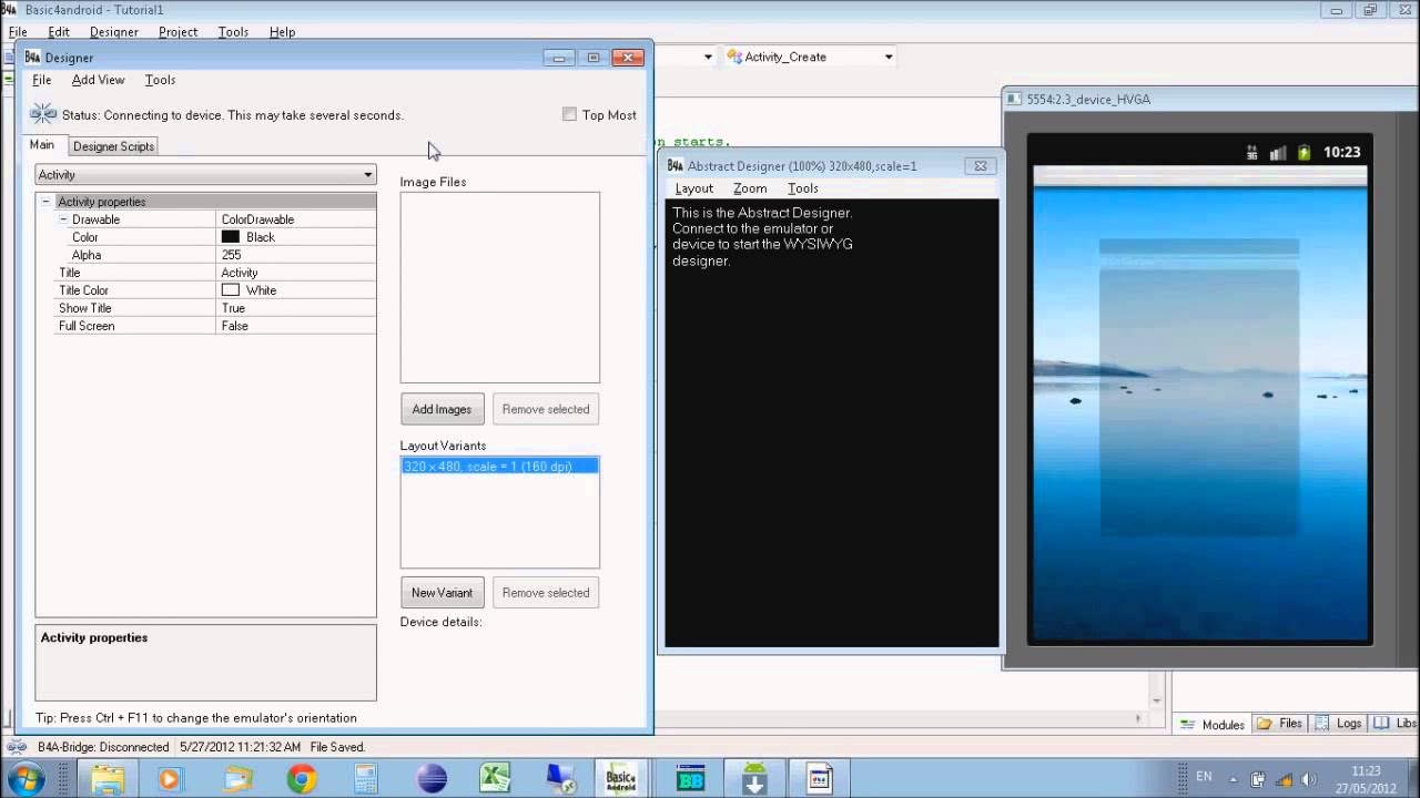 Android Programming using Basic4Android Tutorial 1 - YouTube