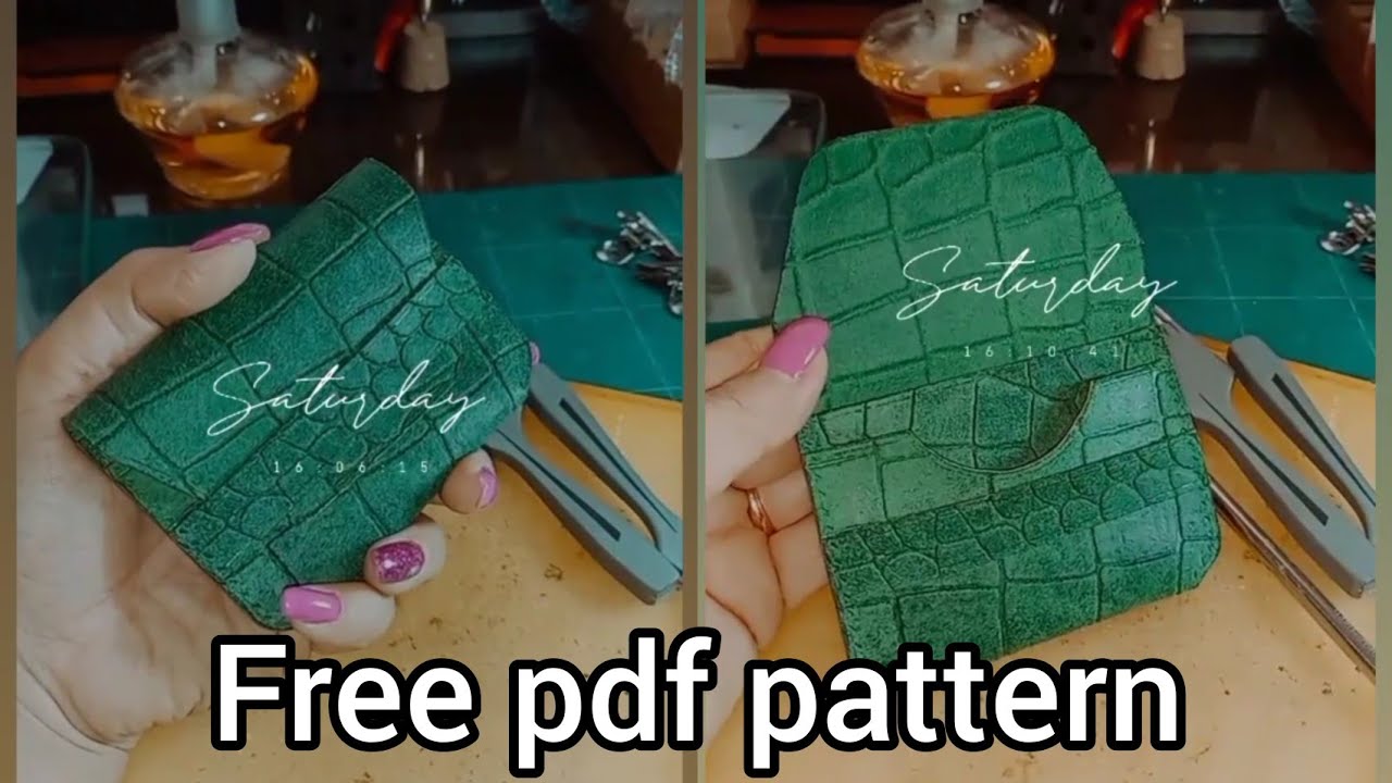 free card holder pdf pattern - YouTube