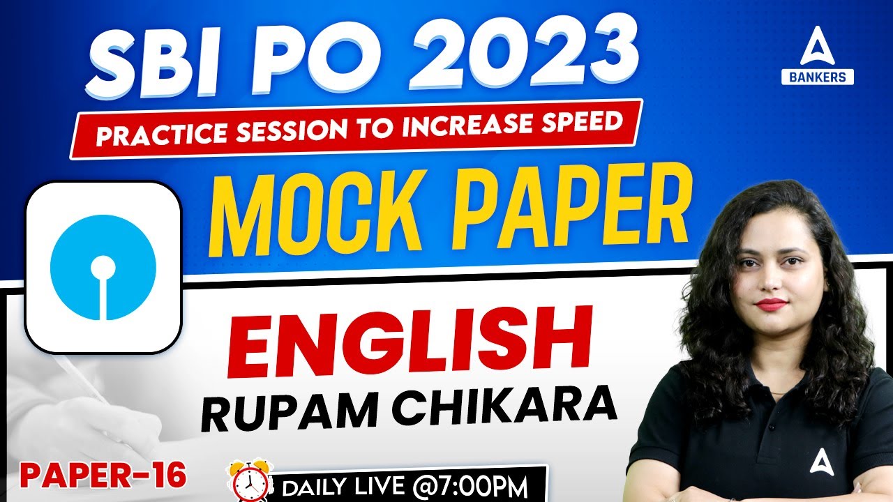SBI PO English Mock Paper - 16 | SBI PO 2023 | SBI PO English ...