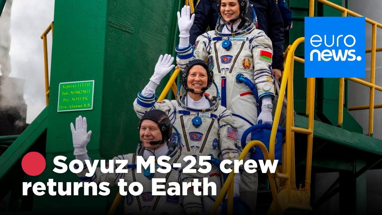 🔴 Soyuz MS-25 flight returns after six months mission on the ISS | No ...
