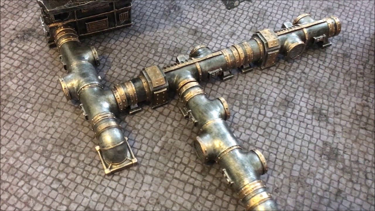 Industrial pipes - wargaming prepainted terrain - YouTube