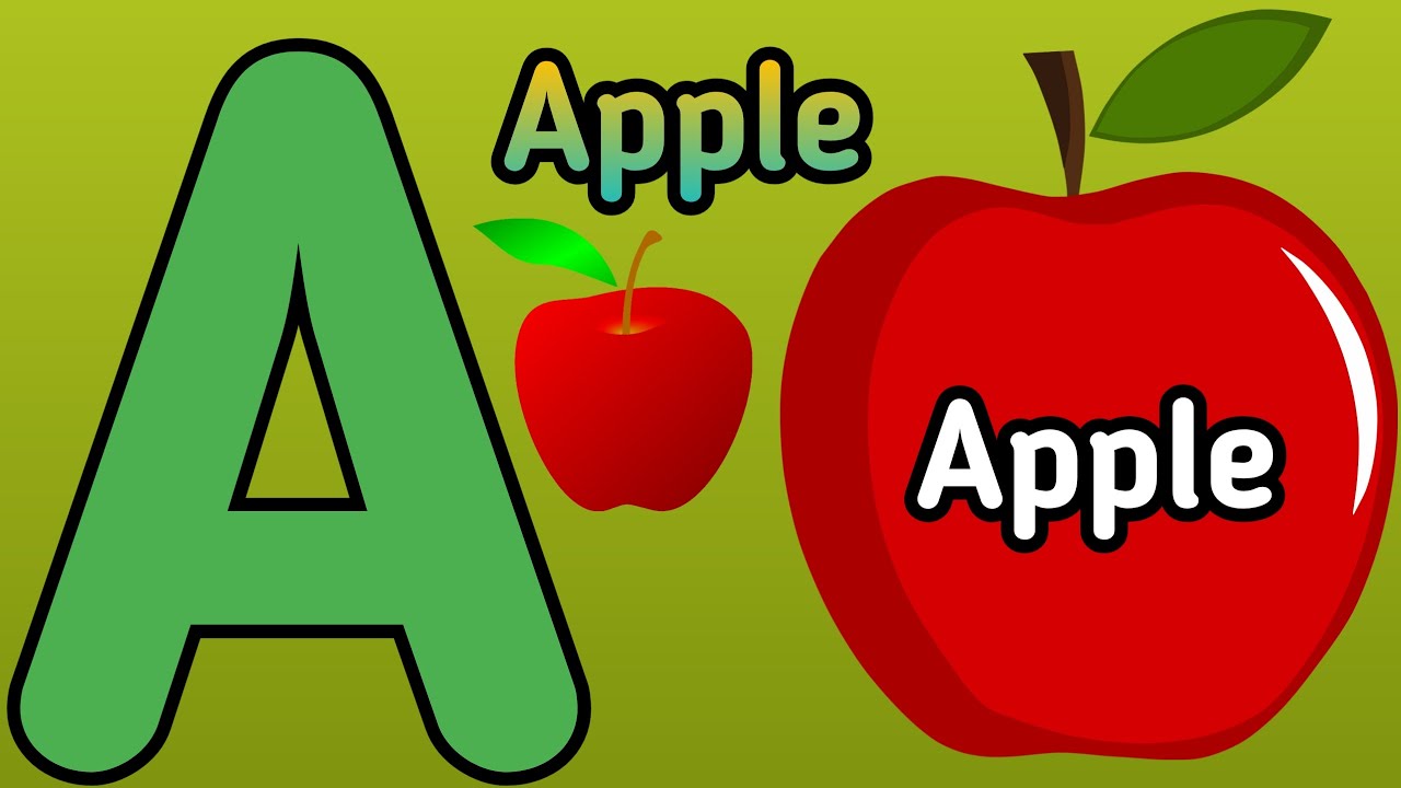 apple | a for apple | a for apple b for ball | alphabets | phonics song ...