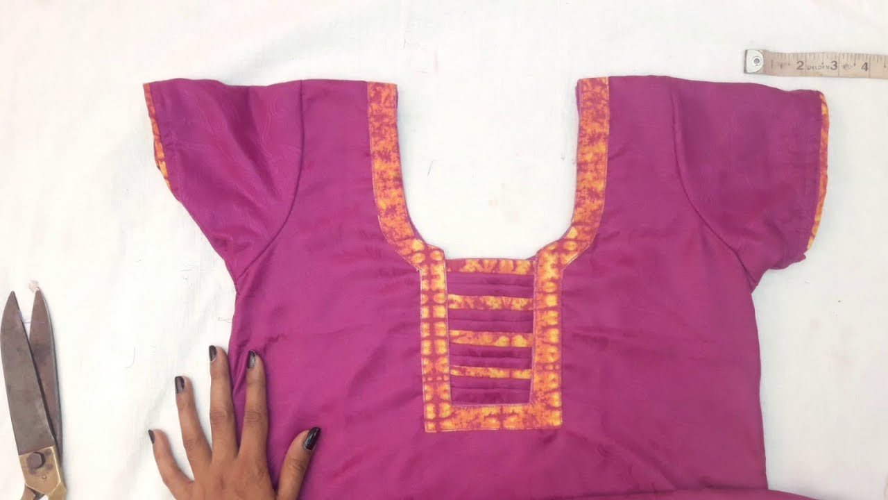 chudithar neck models cutting and stitching video - YouTube