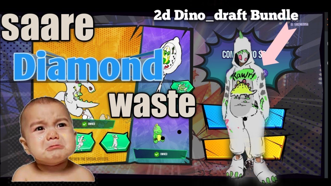 Comic Dino spin Event || 2d_dino_draft bundle || C50 gaming Pak server ...