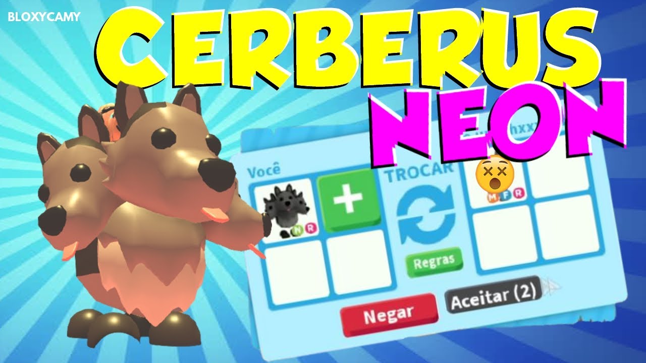 *TROCAS ADOPT ME* CERBERUS NEON- TROCO? VALE? - YouTube