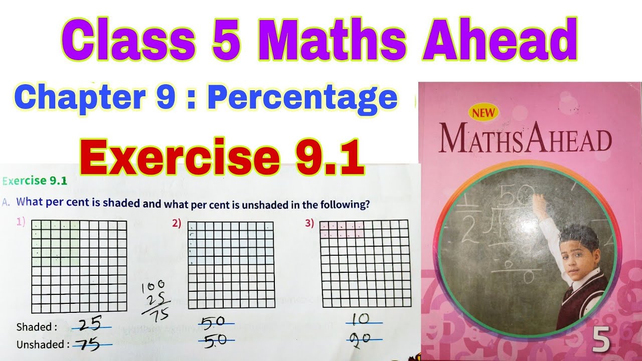 Class 5 Maths Ahead Exercise 9.1 | Maths Ahead | Percentage | Class 5 ...