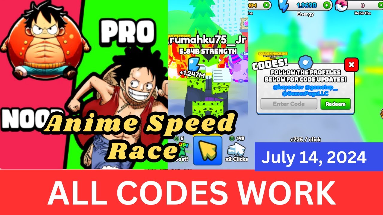 *All CODES WORK* Anime Speed Race ROBLOX, July 14, 2024 - YouTube