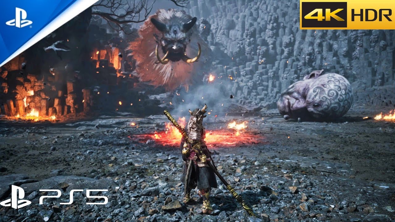 (PS5)Black Myth Wukong🔥- DOUBLE HEAD FIRE & WIND EPIC Fight|Realistic ...