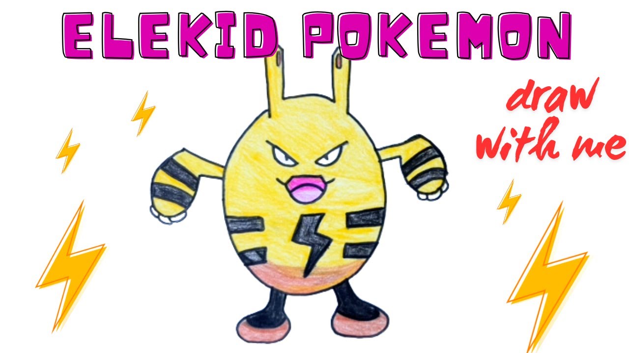 Elekid drawing - Pokémon - kid series - YouTube