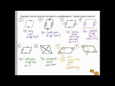 10.1a Parallelograms Properties and Algebra with examples - YouTube