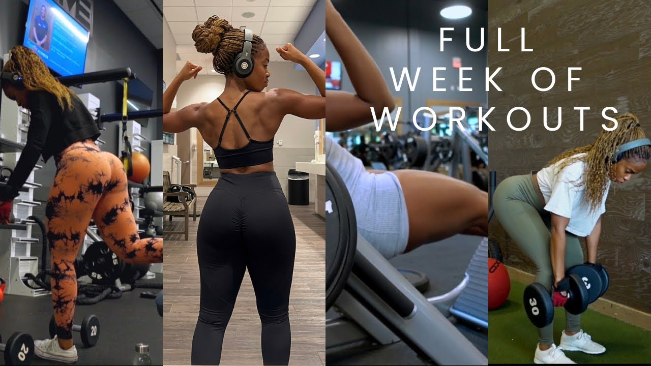 FULL WEEK OF WORKOUTS | upper + lower body workouts to stay fit ...