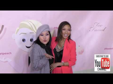 Jeannie Mai and her mom Olivia TuTram Mai at the Too Faced's Sweet Peach Launch Party at The Lot in