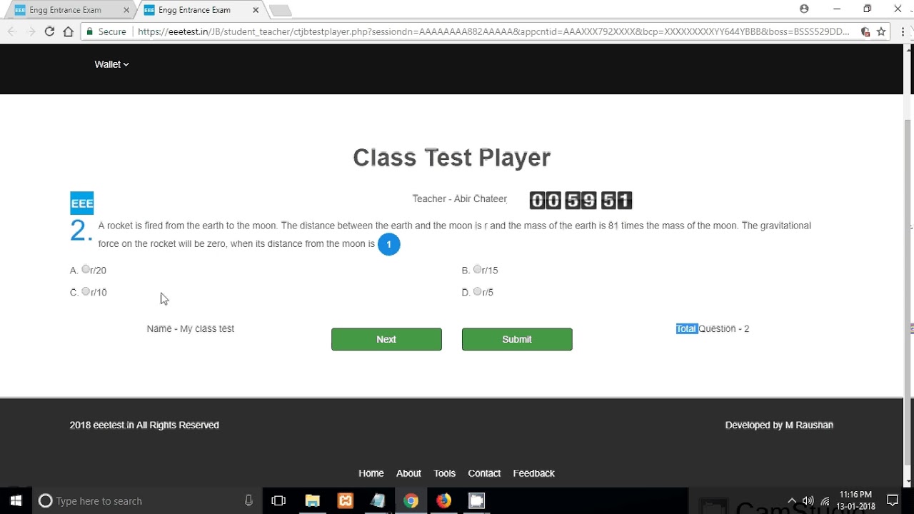 EEE TEST Student Teacher Class Test - YouTube