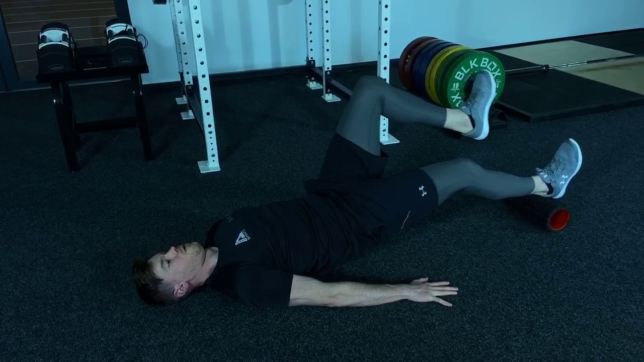 Hamstring Bridge (Marching) - Roller - YouTube