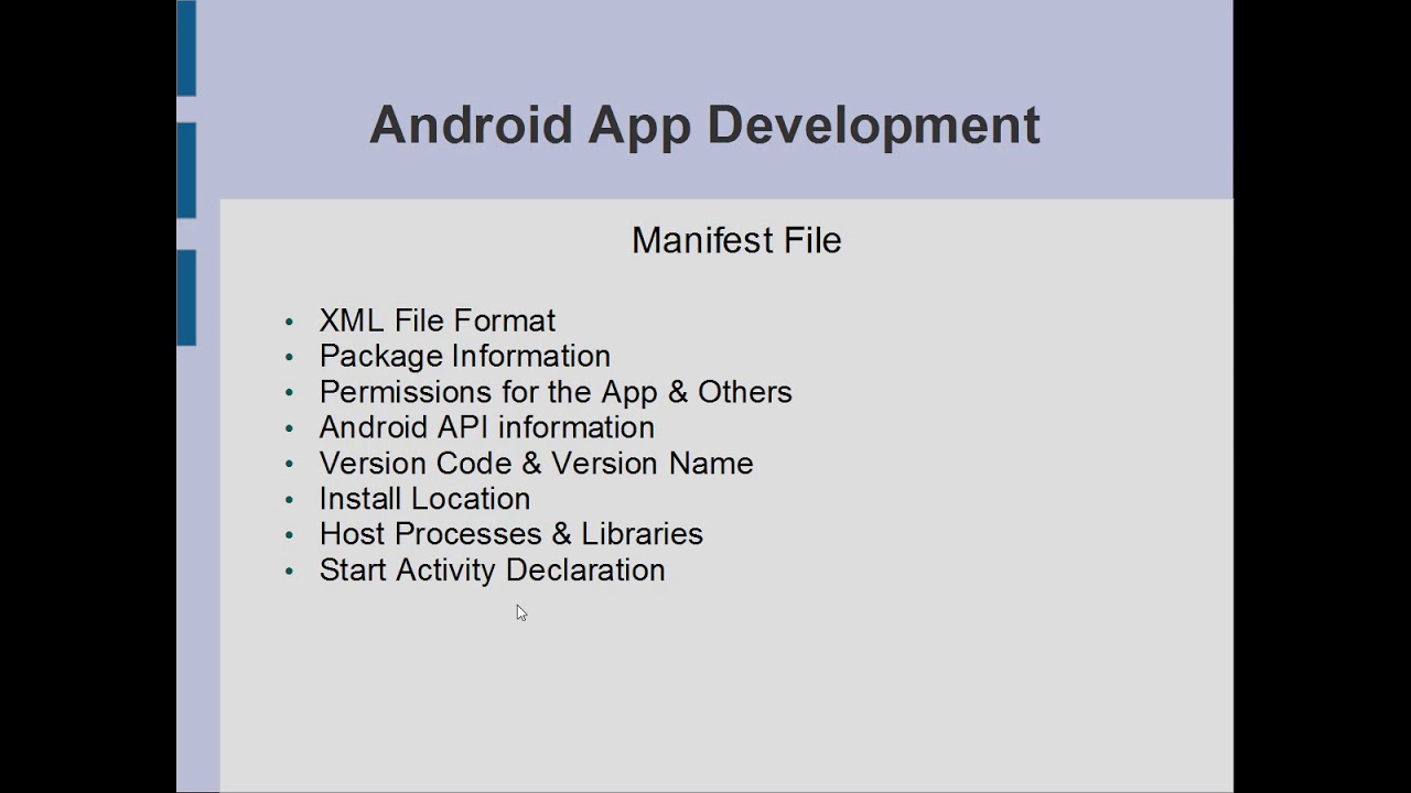 Android Studio Manifest file : part 1 - YouTube