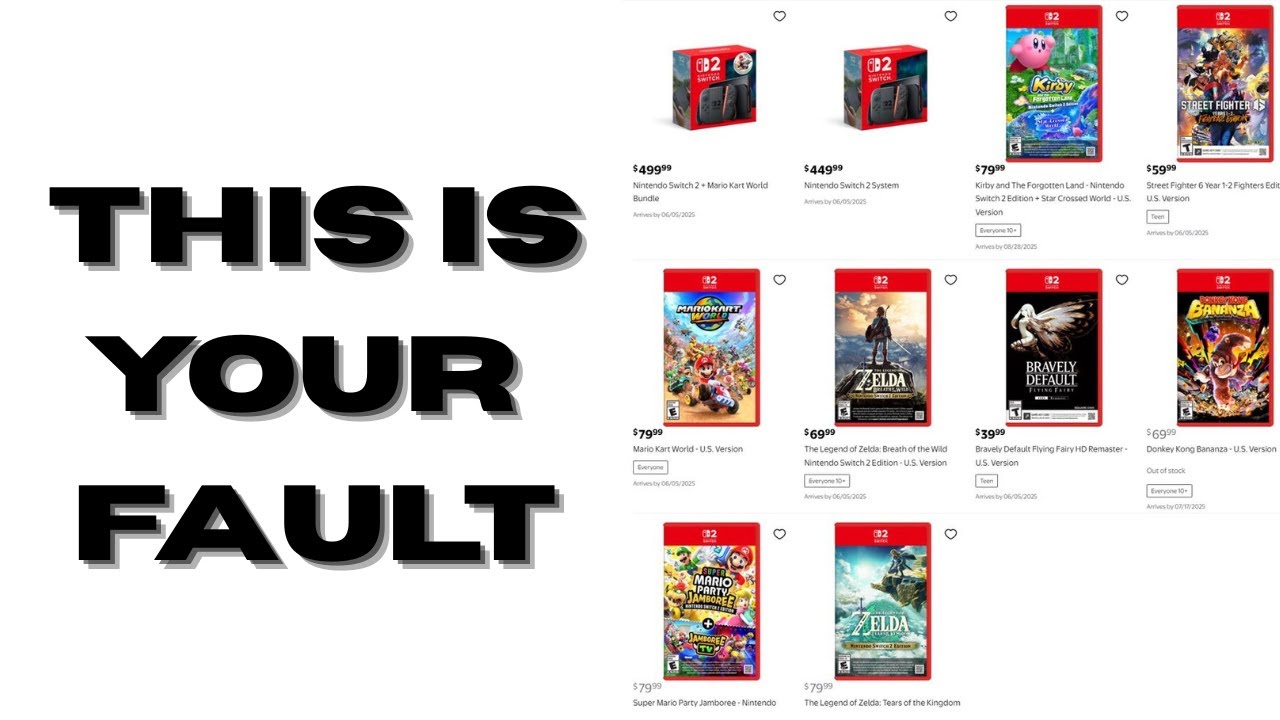 Nintendo's "Greed" is YOUR FAULT - YouTube