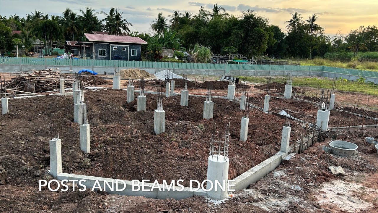Episode 6 All post and floor beam done (very nearly there) - YouTube