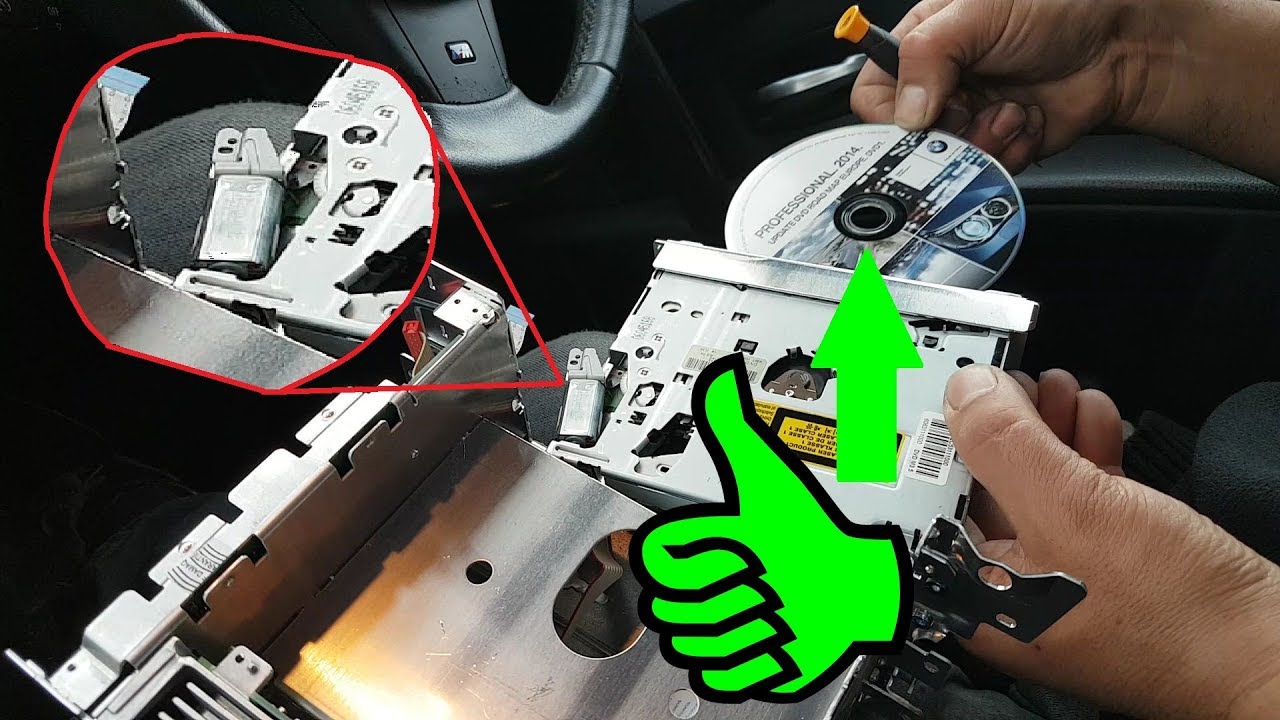 BMW I-Drive CCC how to remove stuck discs. - YouTube