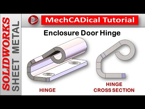 Enclosure Door Hinge In SolidWorks Sheet Metal - YouTube
