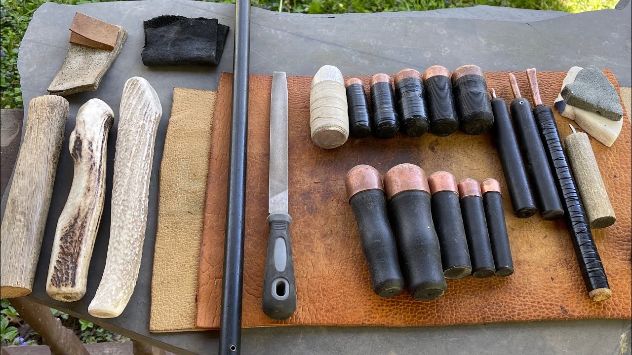 My current Copper flint knapping tool kit by request. - YouTube