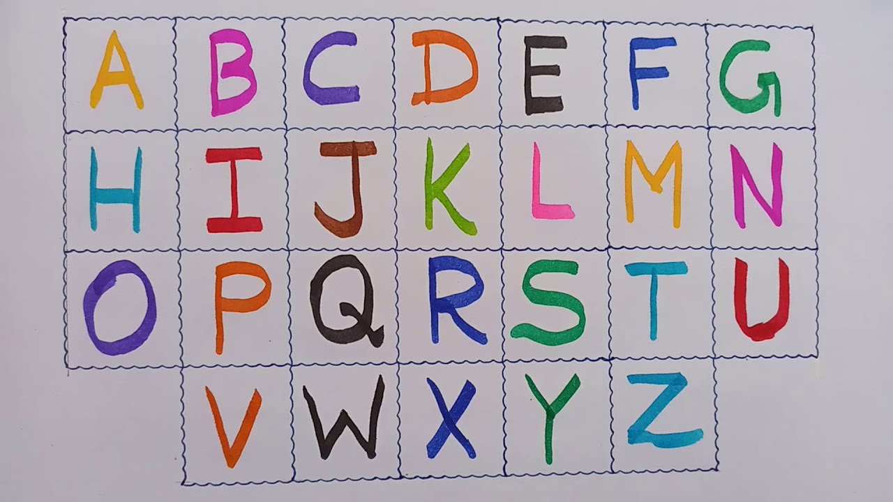 Learn how to write Alphabets A to Z Alphabets ABCD | Part 4 | DRR Kids ...