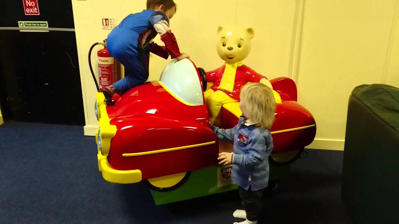 Rupert bear ride at softplay - YouTube