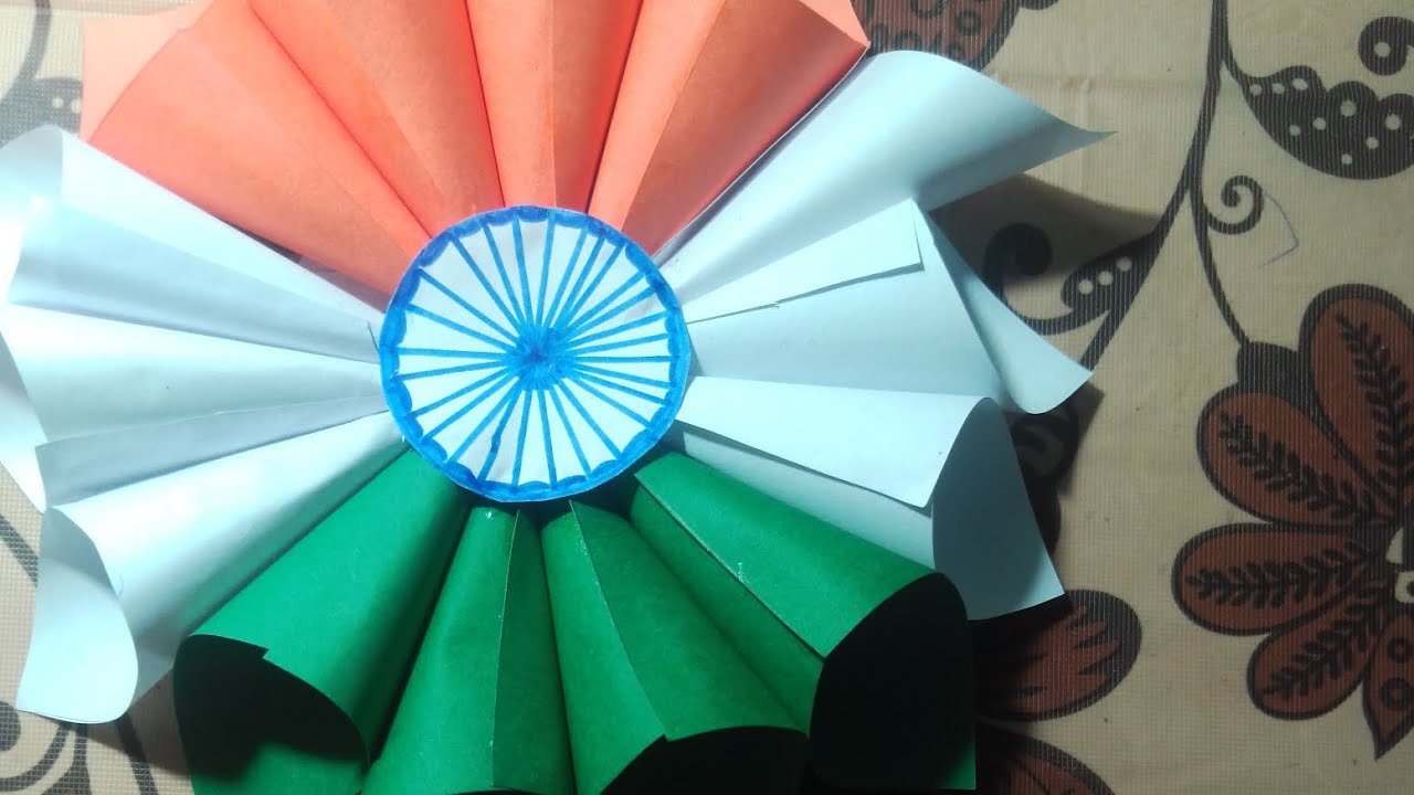 tricolour wall hanging for republic day#artandcraft #youtube#500subs ...