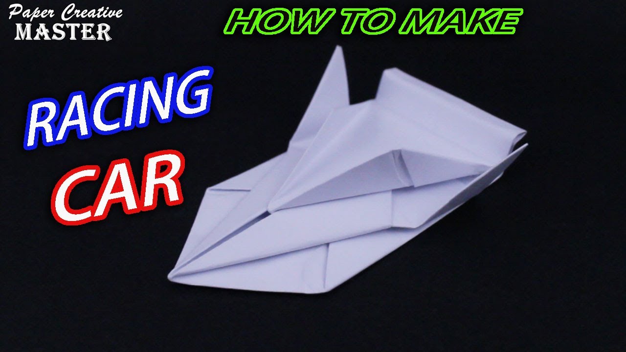 How to make a racing car out of paper - YouTube