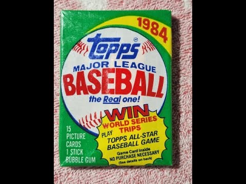 40 YEAR-OLD 1984 TOPPS BASEBALL wax pack rip WITH #11 K.C. Carr! - YouTube