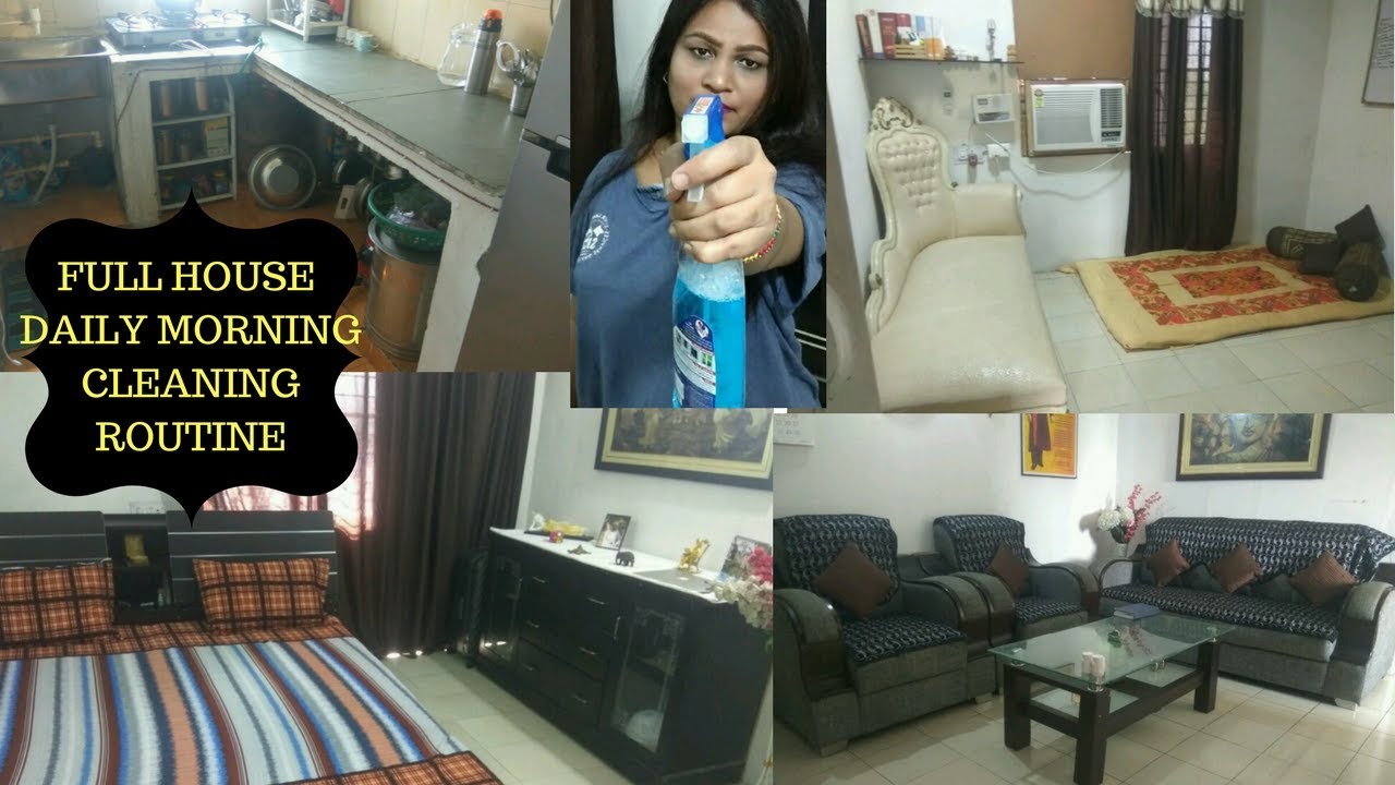 Daily Indian Home Cleaning Routine! Hindi | tips for a clean house ...