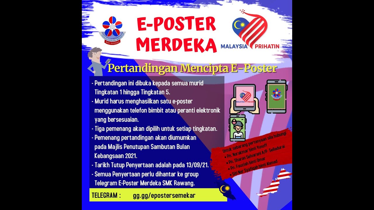 PENYERTAAN E POSTER MERDEKA SMK RAWANG 2021 - YouTube