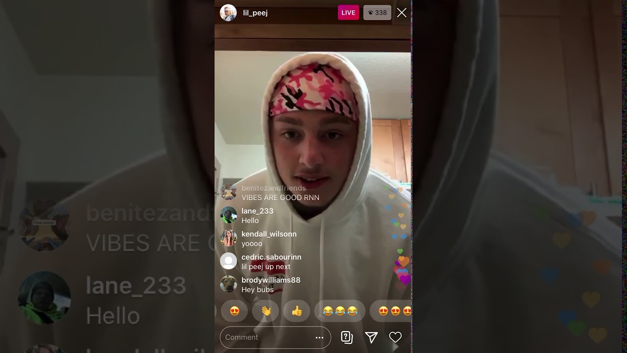 Lil Peej and Baylen Levine / Instagram Live - YouTube