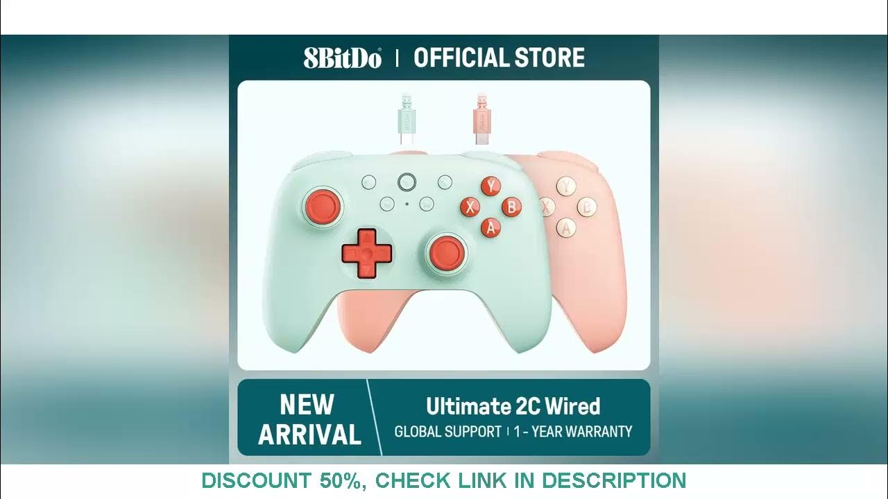 8BitDo-Ultimate 2C Wired Gaming Controller, PC, janelas 10, 11 ...