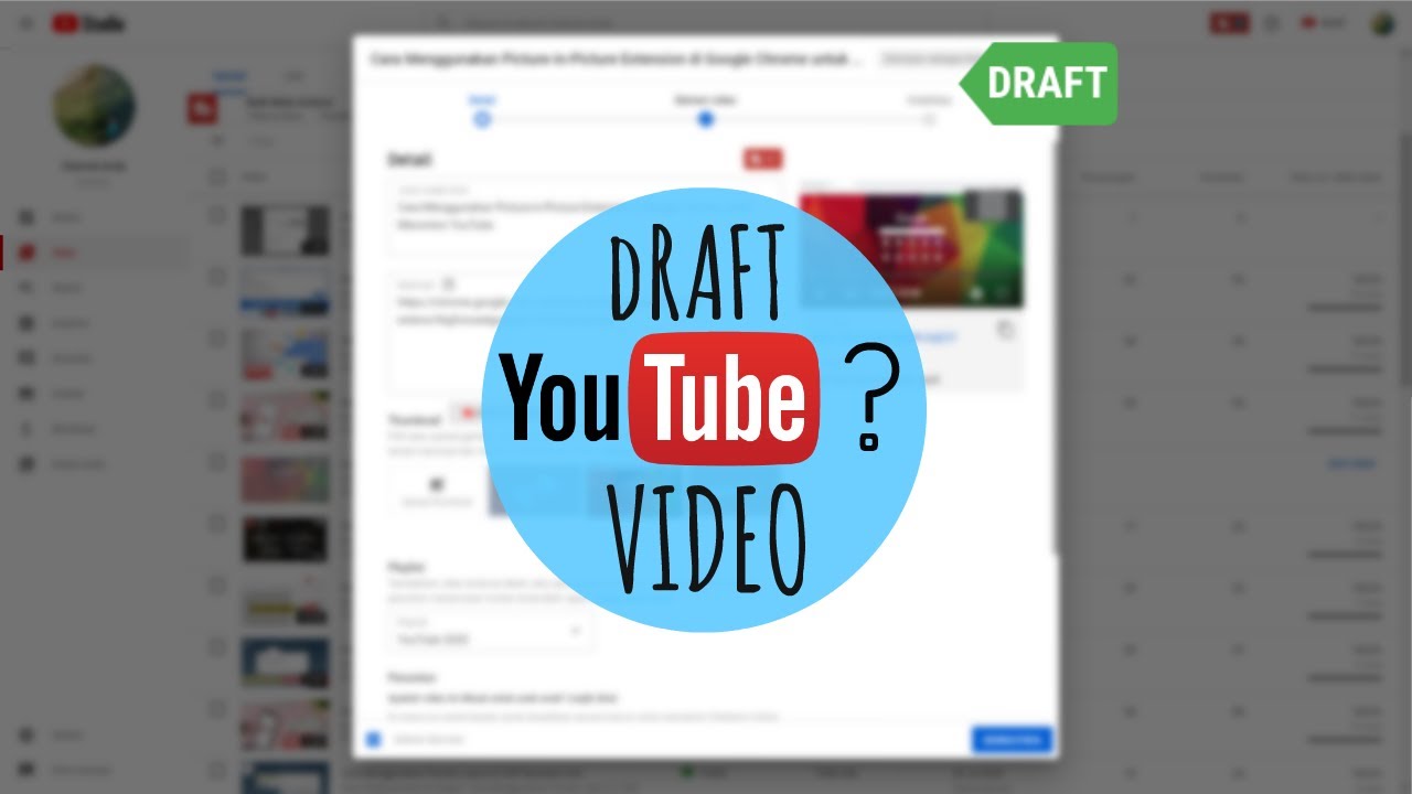 Youtuber Pemula, Selalu Ready Stock Draft Video?? - YouTube