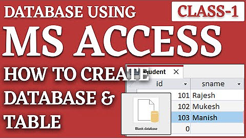 Database Using MS Access Tutorial | PGDCA | DCA - YouTube