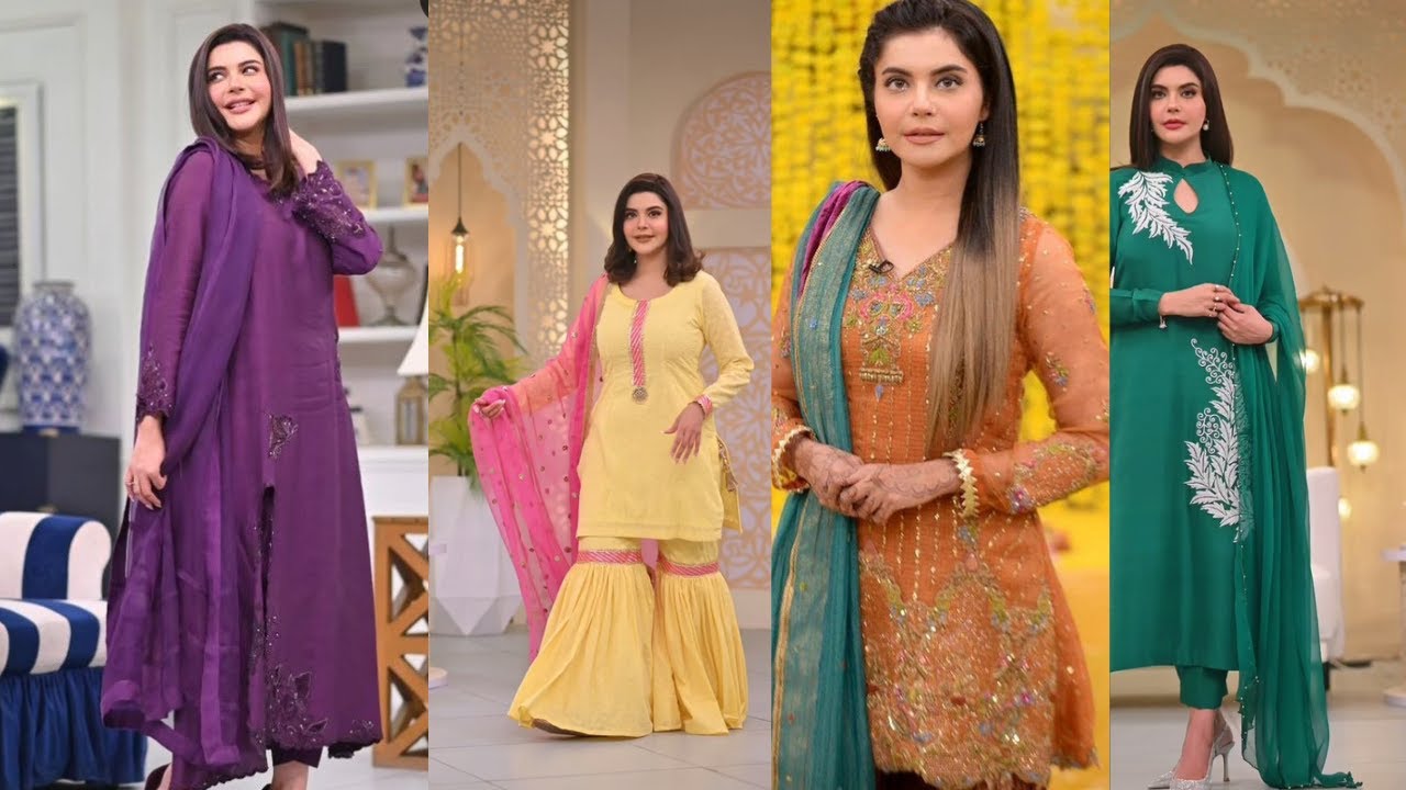 gorgeous Pakistani tv host nida yasir dresses style//nida yasir dresses ...