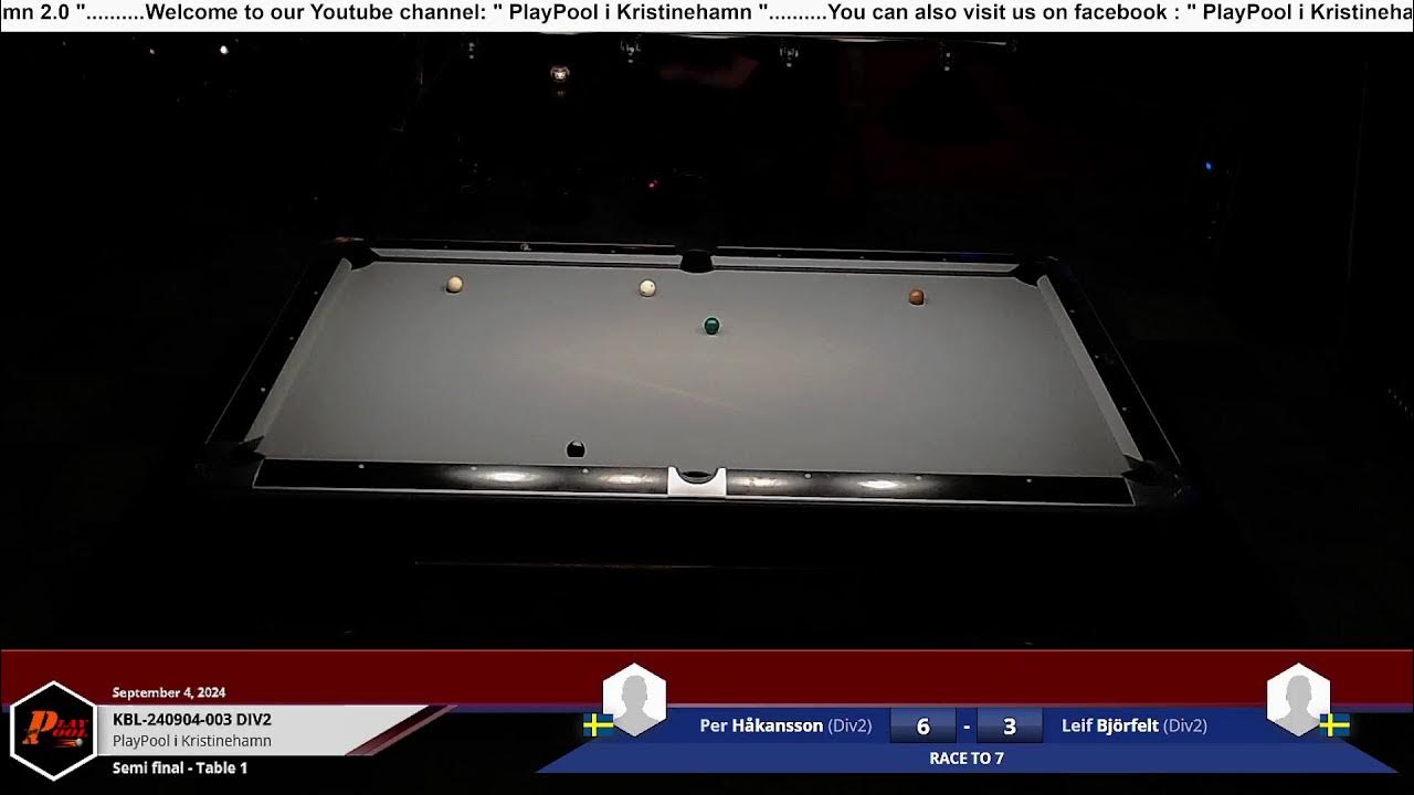 KBL-240904-003 Div2 semifinal - Per Håkansson vs Leif Björfelt Bord1 - YouTube